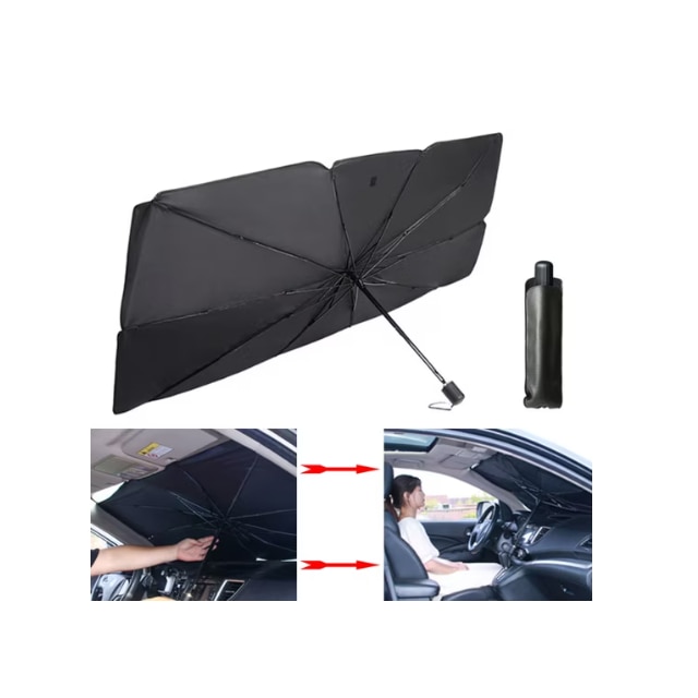 Parasolar Auto Pliabil, pentru Masina, in Forma de Umbrela, QNDSL, 145 ...