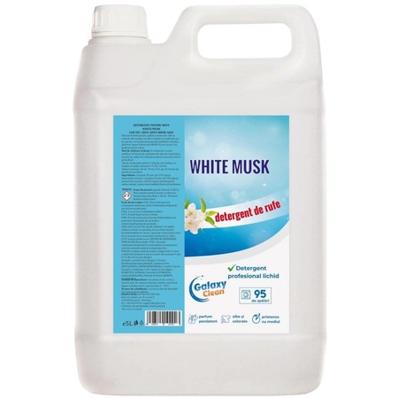Detergent lichid de rufe concentrat, persistent, cu parfum de mosc alb ...
