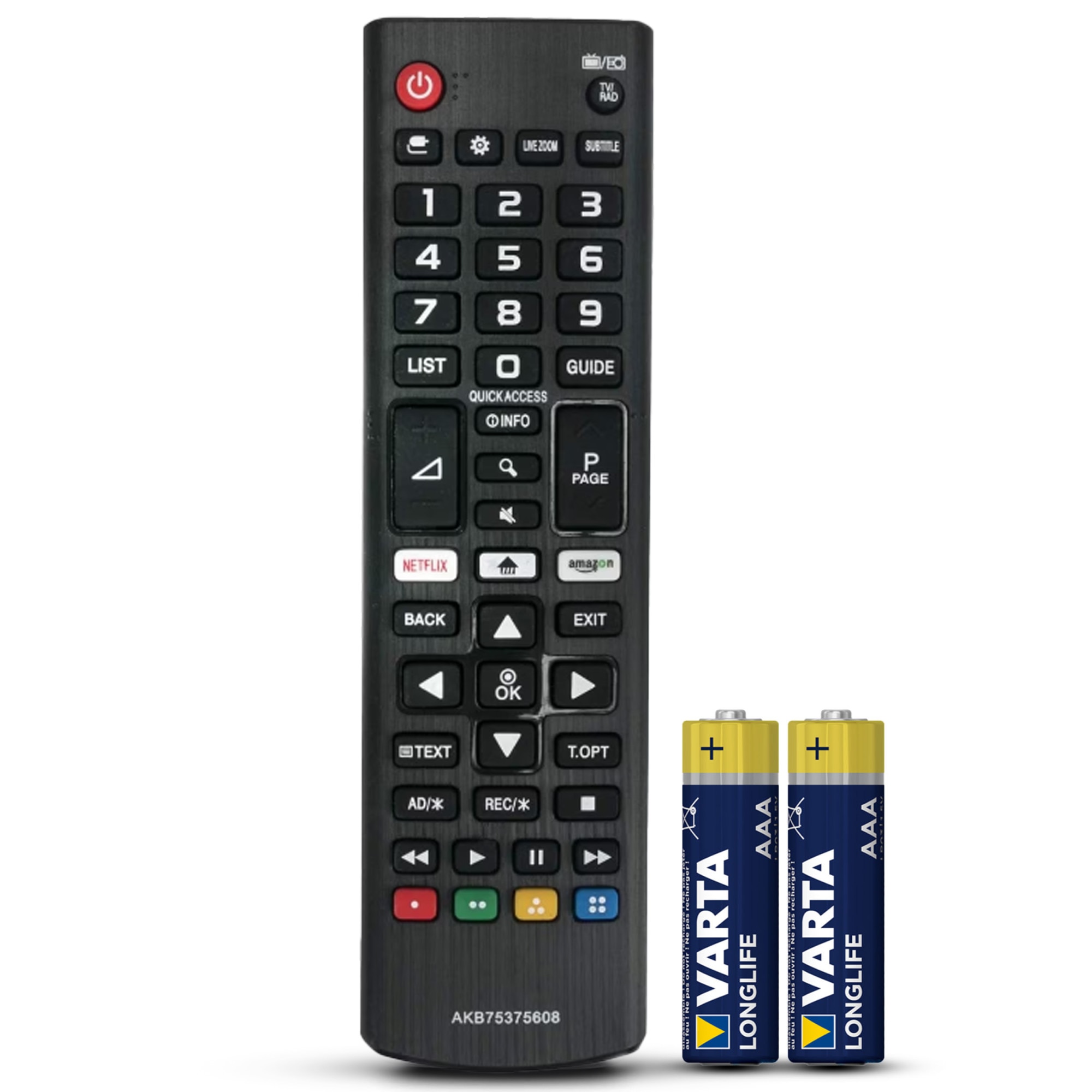 Telecomanda universala LG, compatibila cu toate televizoarele LG LCD/LED Smart, TEMIX®, baterii ...