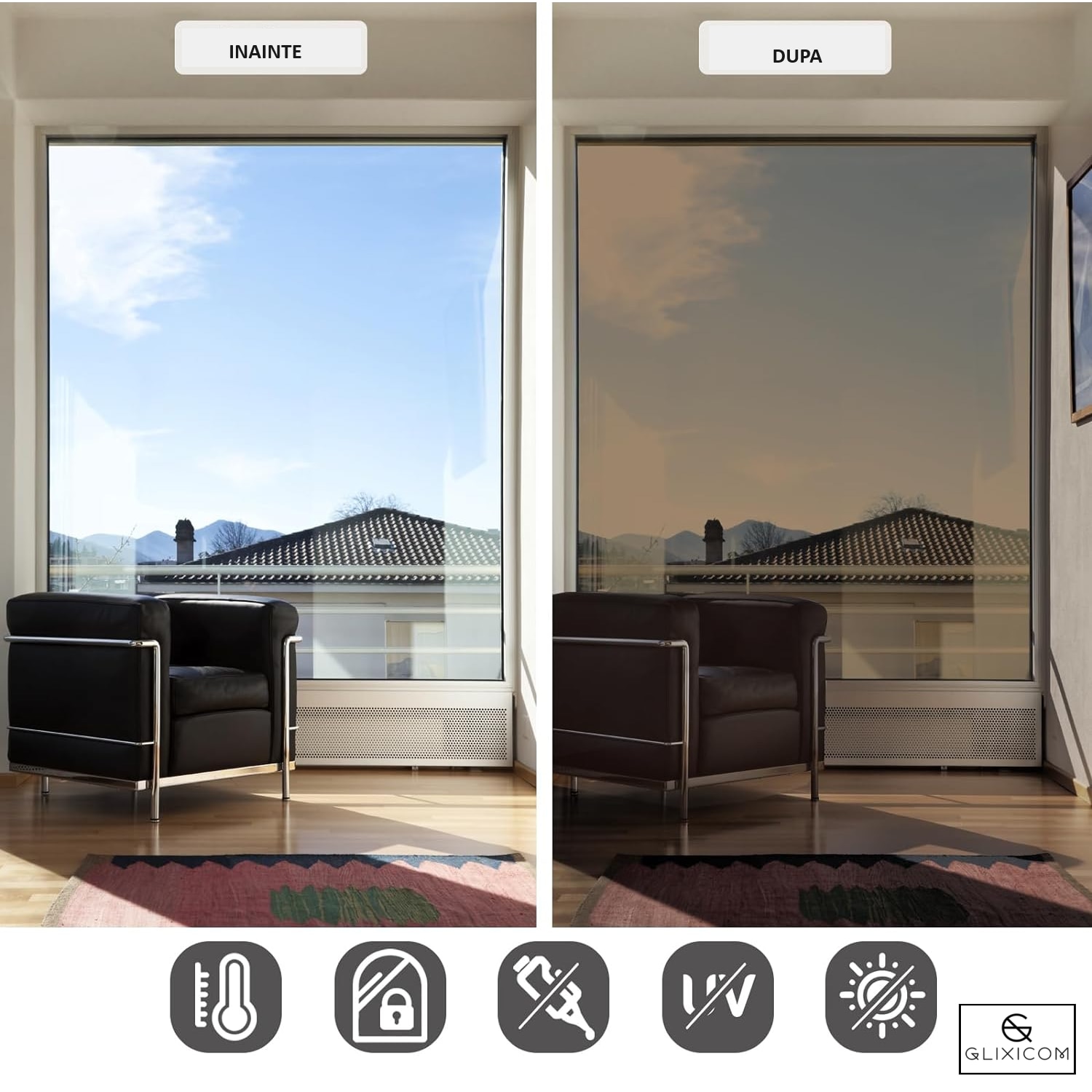 Folie Reflexiva pentru Geam cu Efect de Oglinda si Protectie UV ...