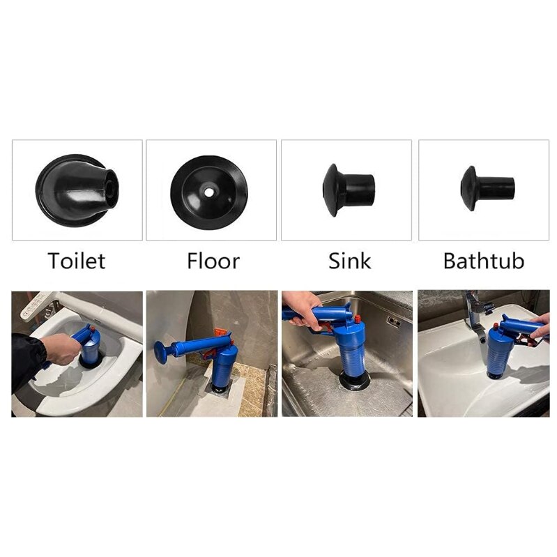 Професионална помпа 4 в 1 за отпушване Super Trends® Wc мивка вана душ кабина санитарни