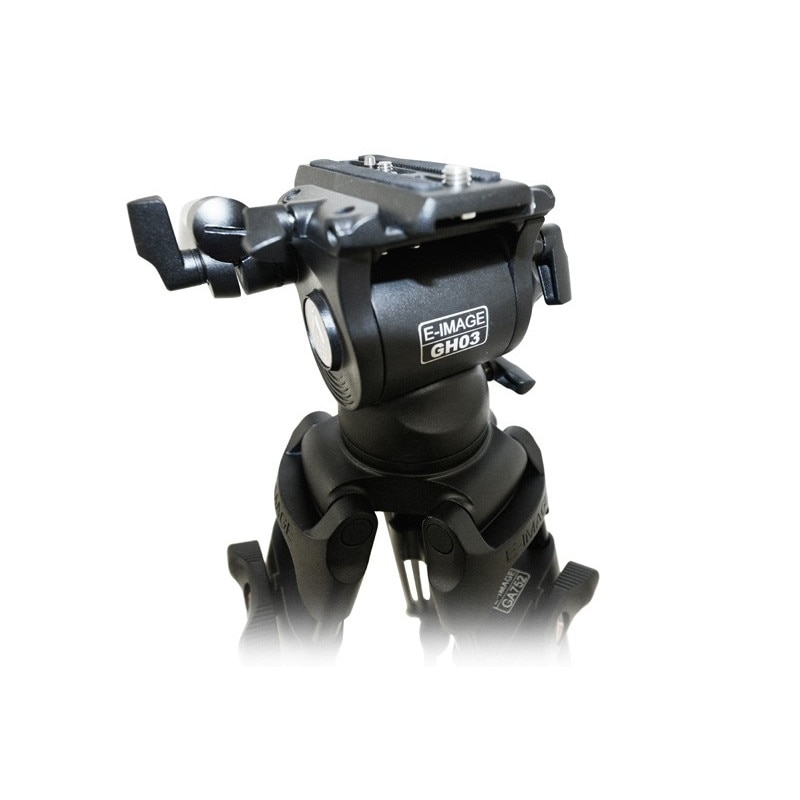 Trepied video profesional din aluminiu, E-Image EG-03A2, cap fluid GH03 ...