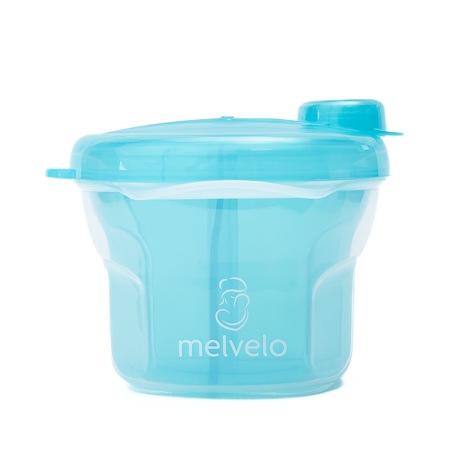 Dozator cu trei compartimente pentru lapte praf, Melvelo - Blue - eMAG.ro