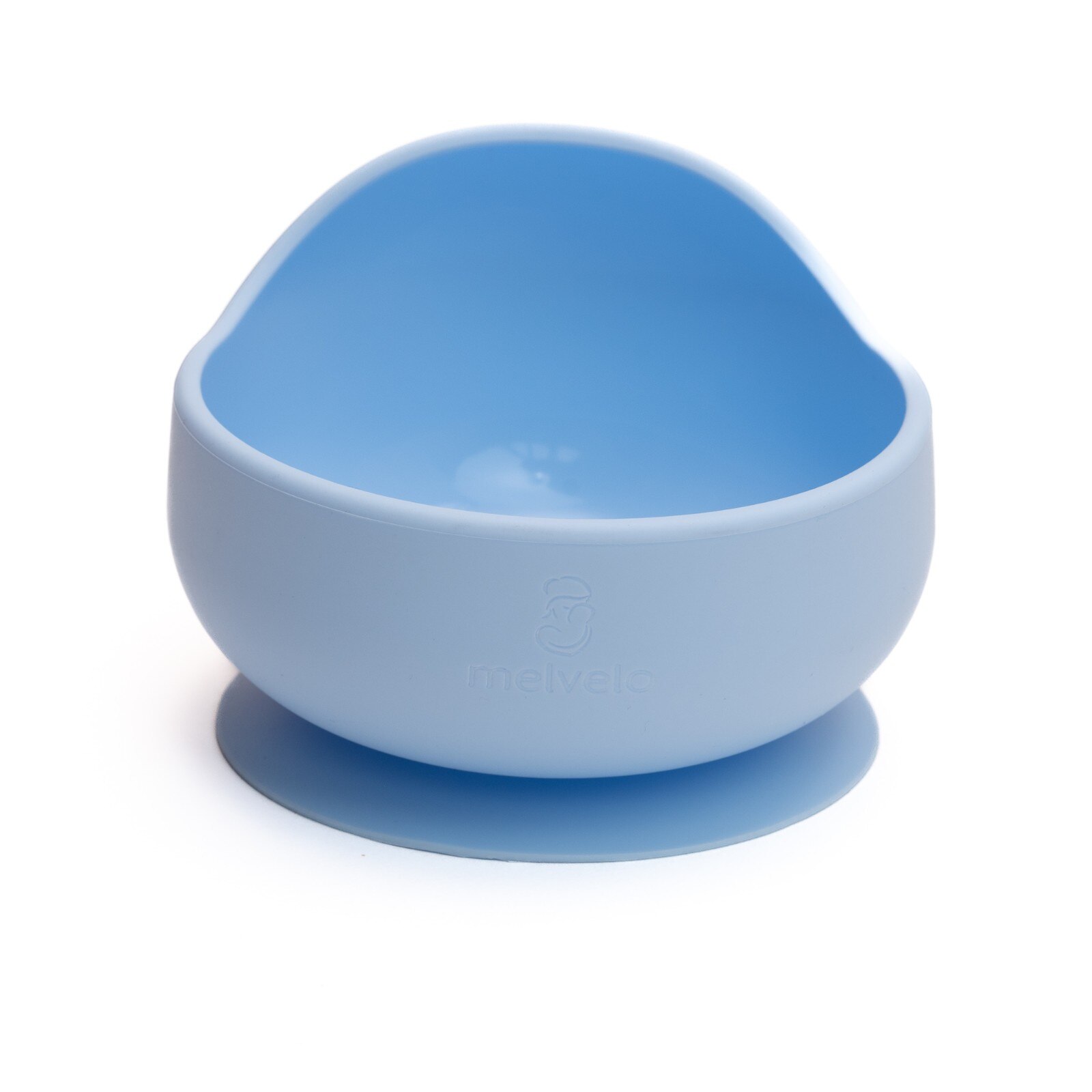 Bol rotund din silicon alimentar cu ventuza pentru diversificare, anti-alunecare, Melvelo - Baby ...