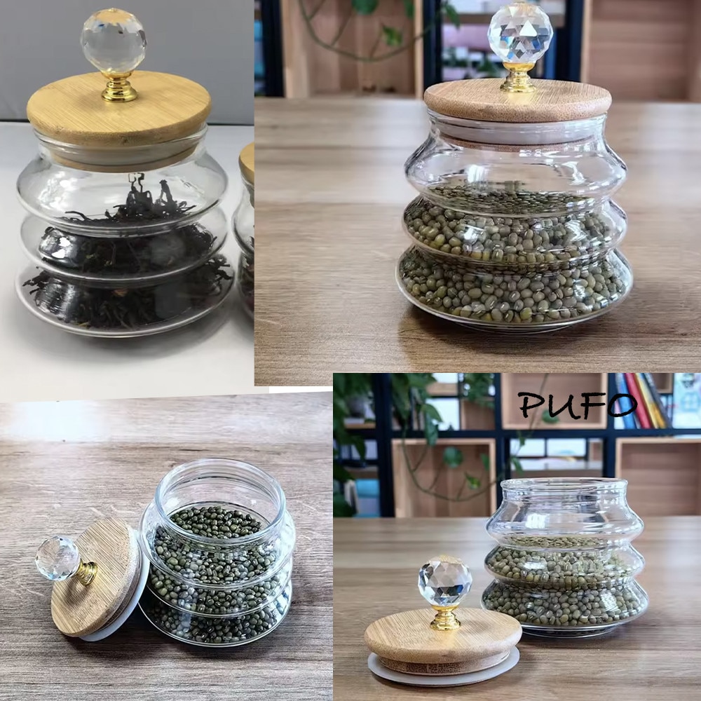 Recipient din sticla borosilicata Pufo Spicey pentru zahar, cafea, ceai ...