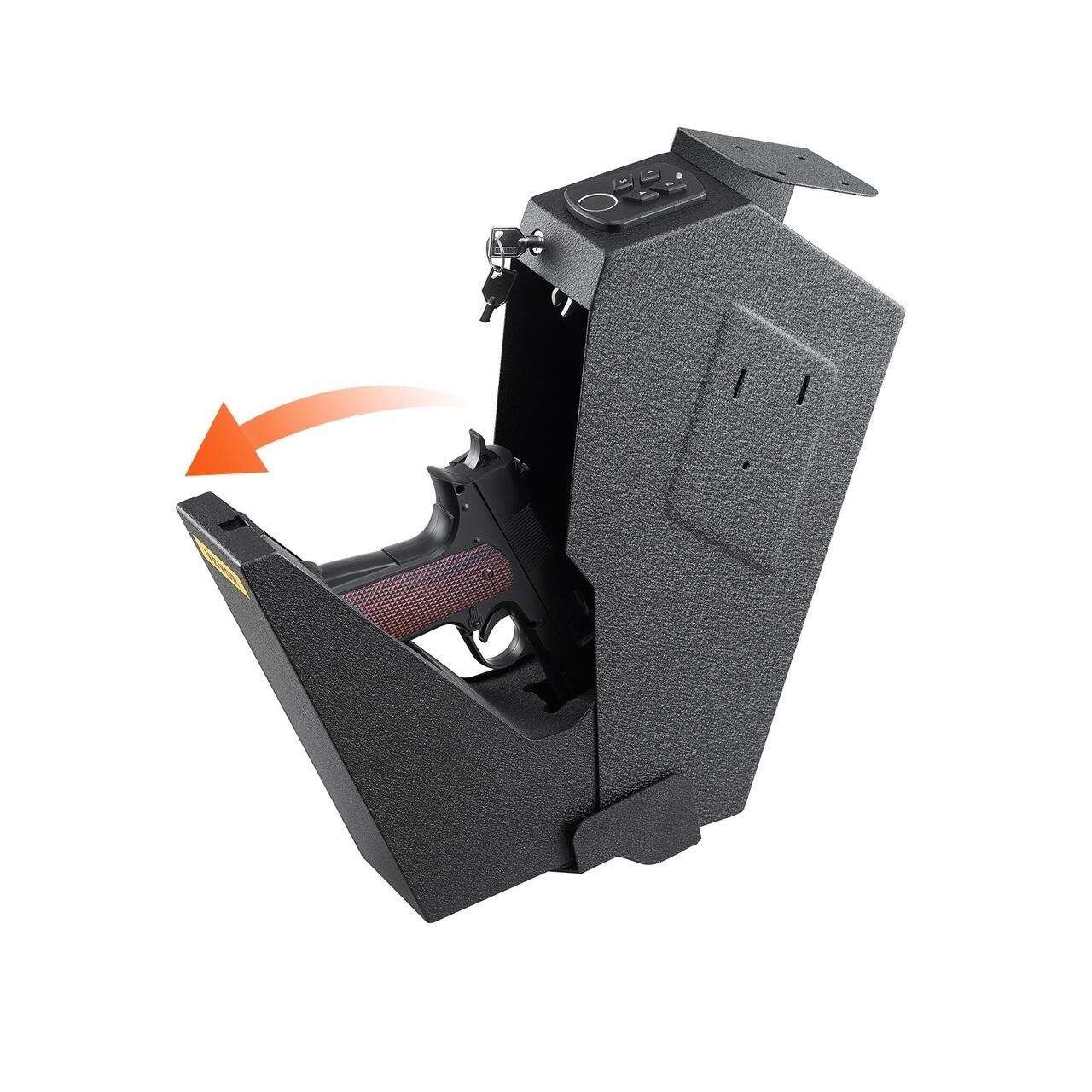 Seif pentru pistol, Amprenta digitala, cifru, cheie, 193 X 74 X 355 mm ...