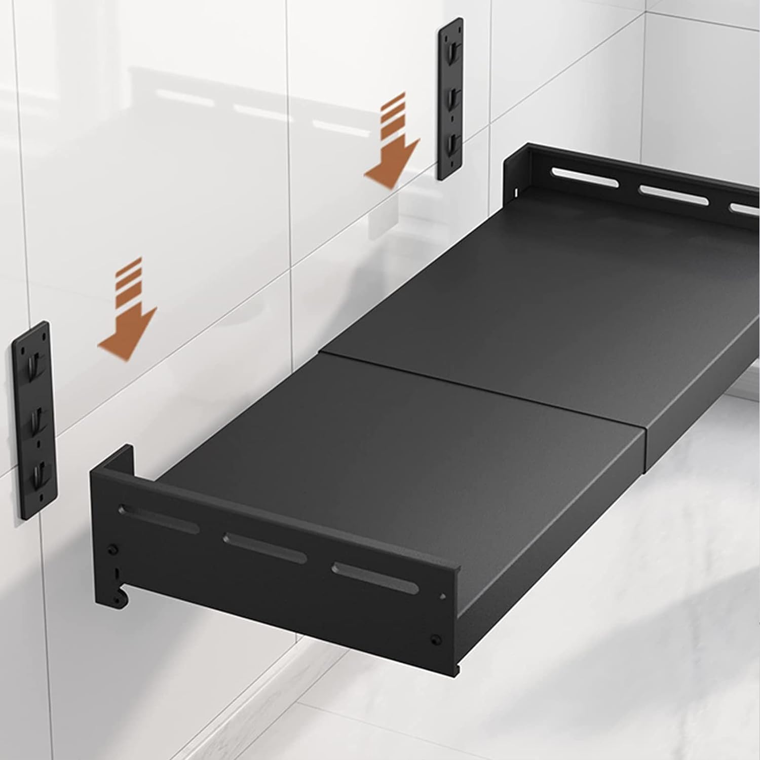 Suport perete pentru cuptor cu microunde Jormftte, extensibil, negru ...
