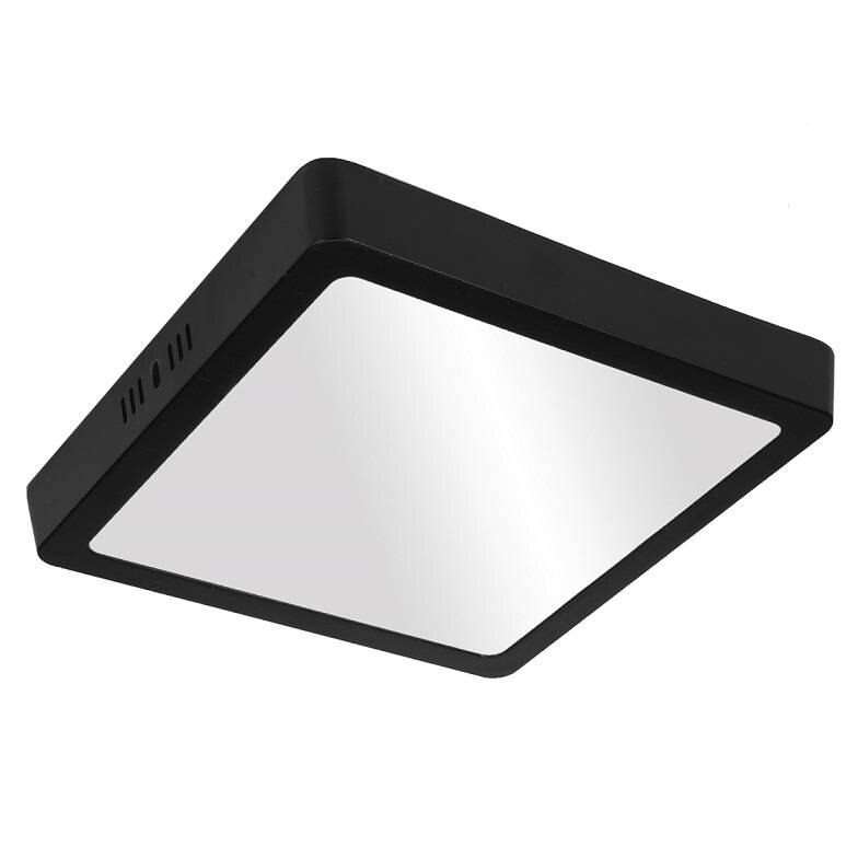 Plafoniera LED 24W patrata, tavan sau perete, Carcasa neagra, Lumina ...