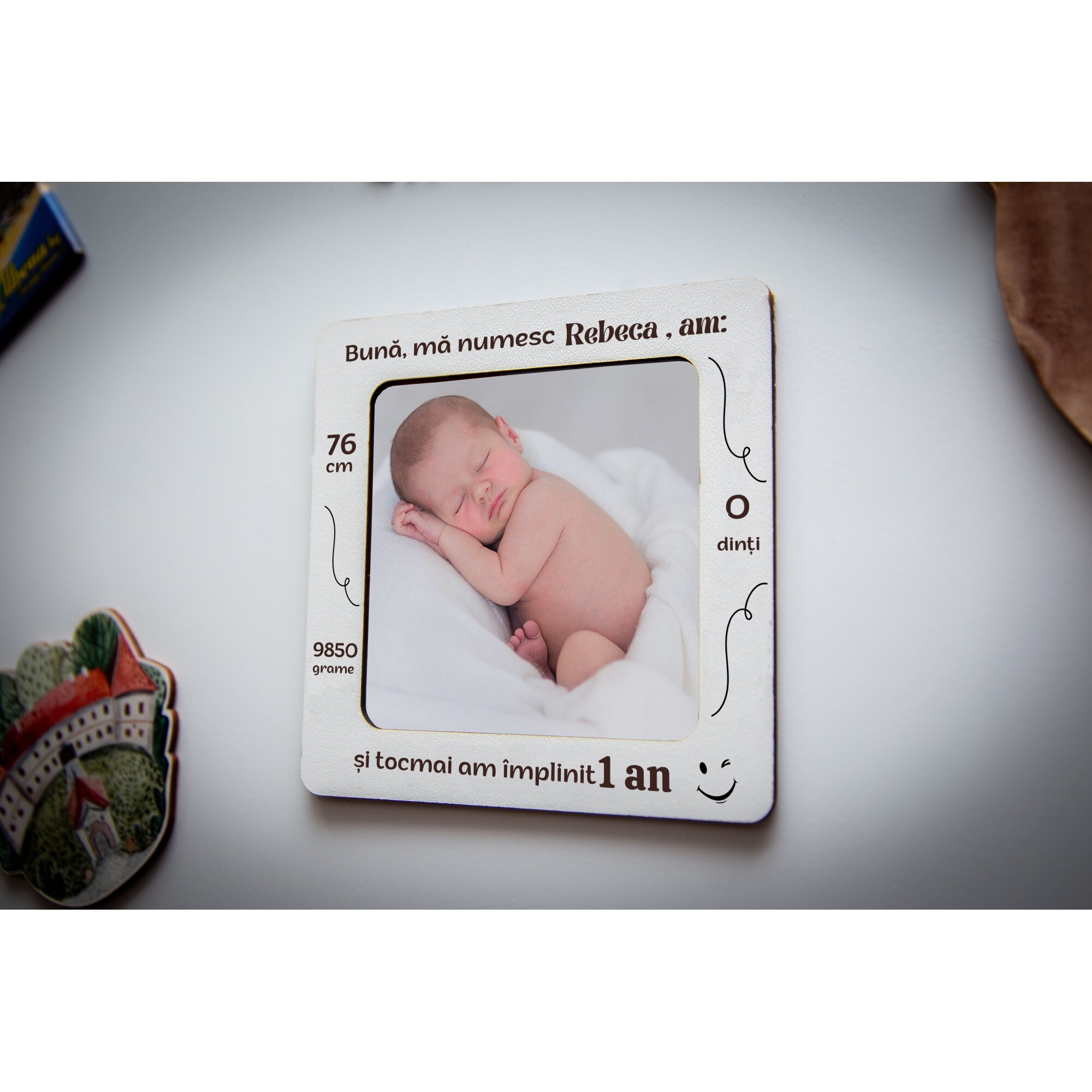 Magnet de frigider cu fotografie proprie, rama gravata laser, mai multe ...