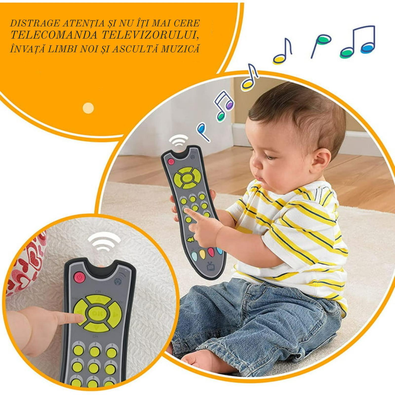Telecomanda TV pentru copii, jucarie educationala, de invatare in 3 ...