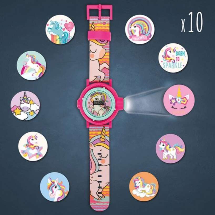 Ceas de mana pentru copii, model cu unicorn prevazut cu proiector ...