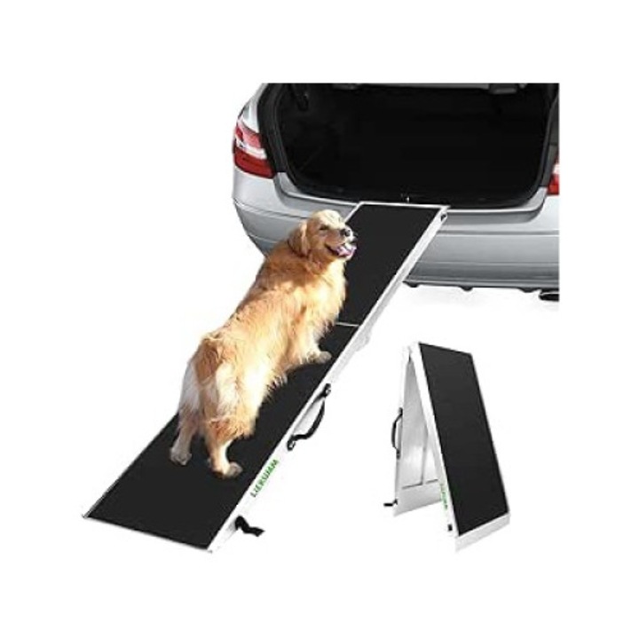 Rampa Auto pentru Caini, 184.5 x 38 cm, Portabila, Suprafata ...