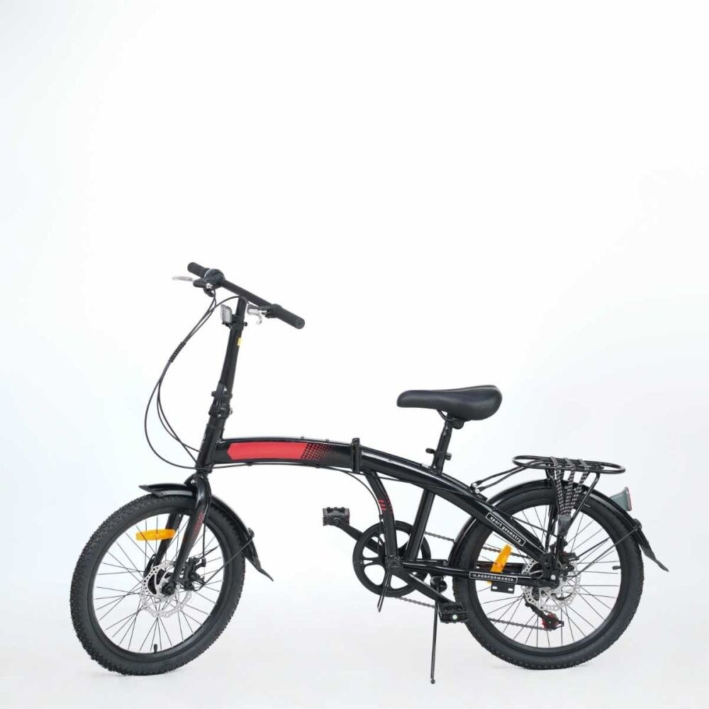 Bicicleta Folding, Pliabila, 20", Negru/Rosu BR CYCLES - eMAG.ro