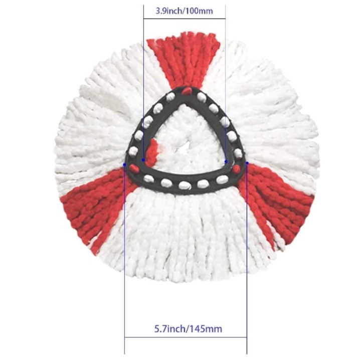 Set 2 Rezerve Mop Rotativ SUPER TRENDS® Compatibile Vileda Easy Wring ...