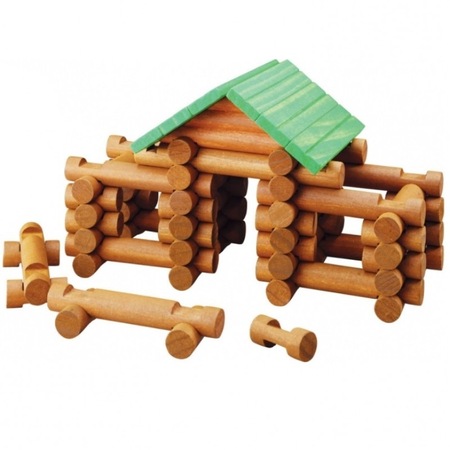 Casute modulare din lemn reconstruibile Maxim 77 piese Log Homes - eMAG.ro