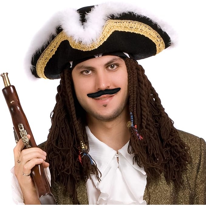 Set 12 mustati false autoadezive, Negru - eMAG.ro