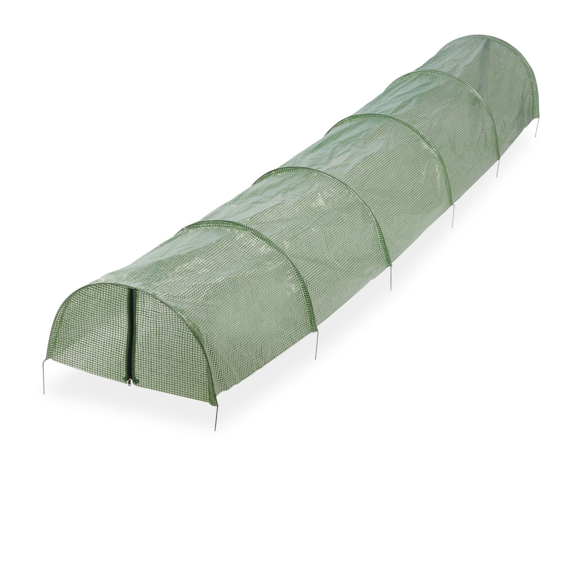 Mini sera pentru gradina, Relaxdays, cadru din otel, verde, dimensiuni ...