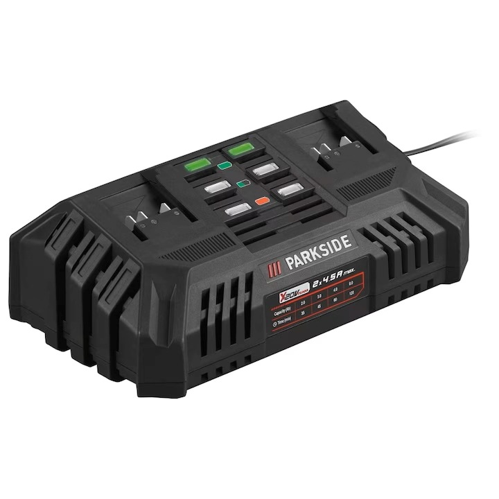 Двойно зарядно Parkside 20V 2x 4, 5Ah PDSLG 20 B1 - eMAG.bg