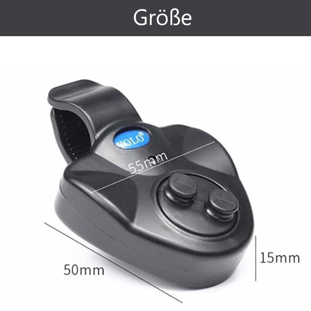 Set 3 alarme pescuit, Yolo, Policarbonat, LED, Negru - eMAG.ro