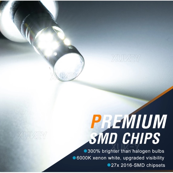 Set 2 becuri auto LED H1 cu lupa, 60W, 27 SMD, 12V, 6000K, BZRSH - eMAG.ro