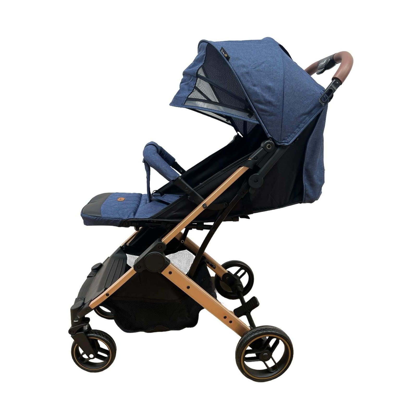 Carucior Sport Compact si Pliabil Tip Troller, Albastru, cu pliere ...