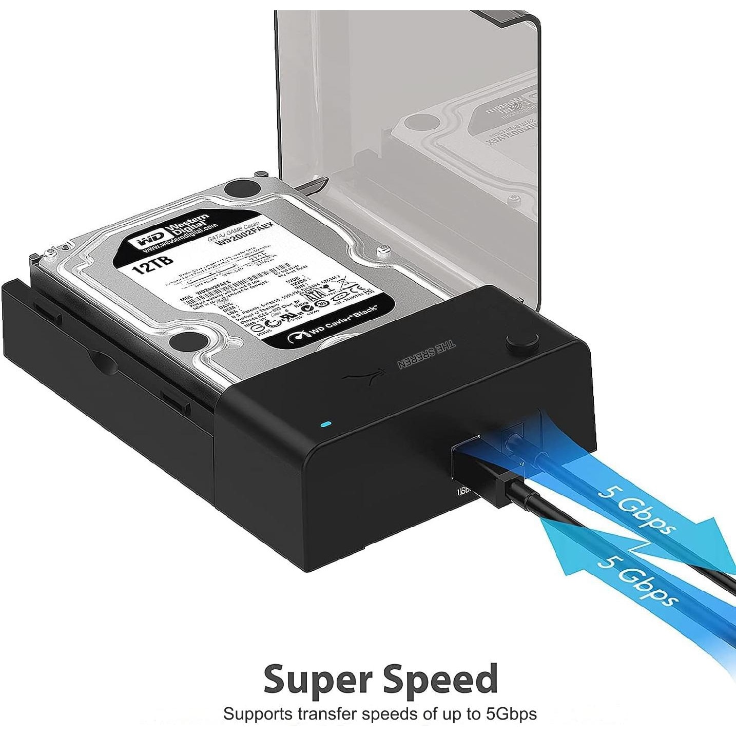 Docking Station, carcasa rack pentru HDD/SSD extern, 2.5-3.5 inch, SATA ...