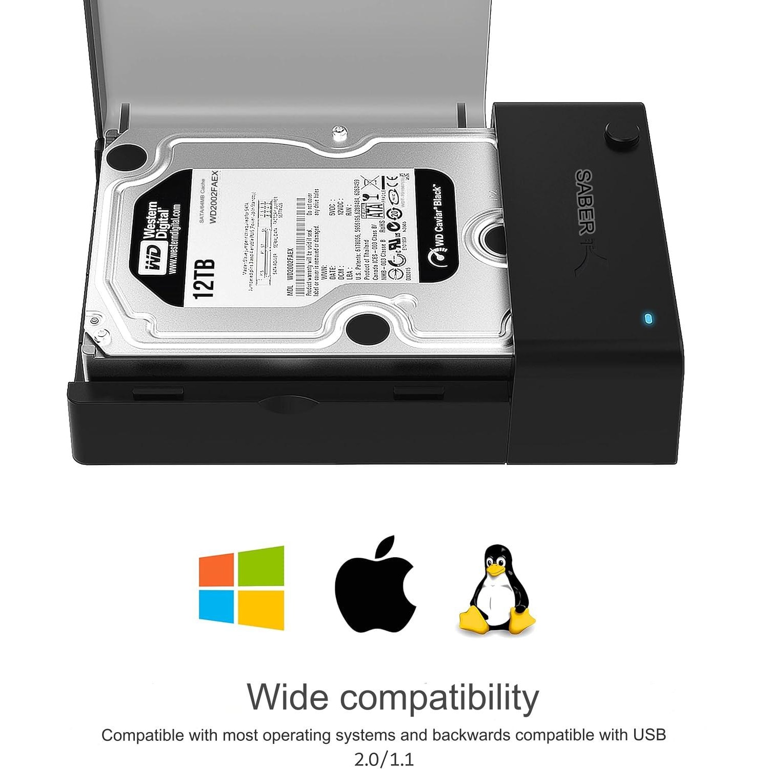 Docking Station, carcasa rack pentru HDD/SSD extern, 2.5-3.5 inch, SATA ...