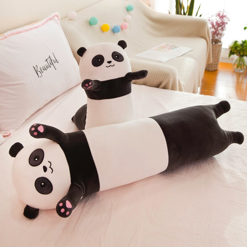 Perna Urs Panda de plus, 110 cm, Alb/Negru - eMAG.ro