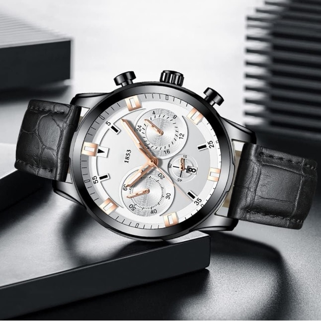 Ceas de mana barbatesc Wlisth 1853, design clasic, quartz, analog ...