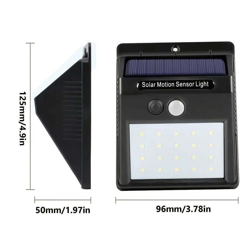 Set 2 Lampi solare de exterior cu senzor de miscare si iluminare LED ...