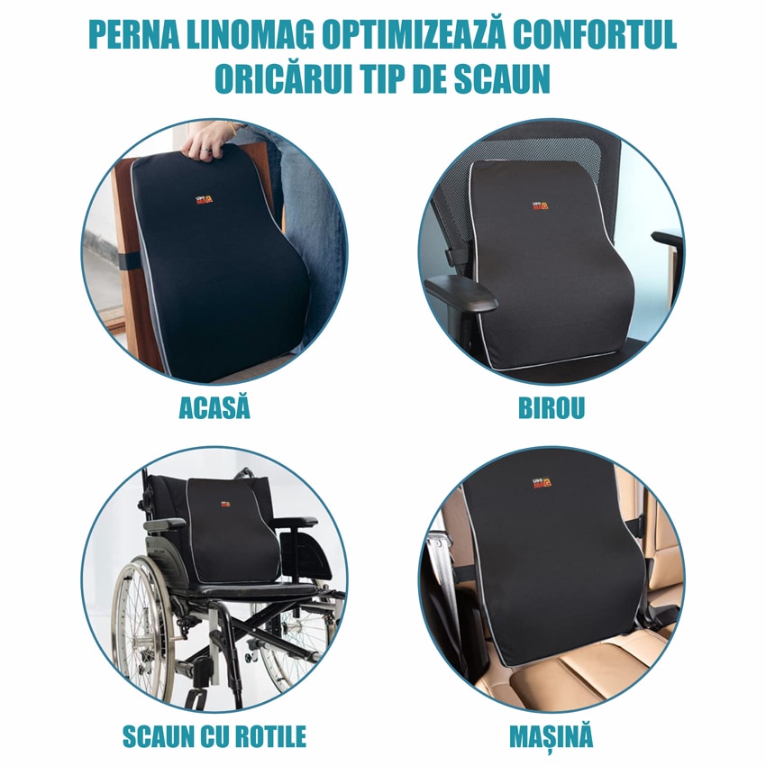 Perna lombara completa pentru scaun de birou sau masina, Linomag ...