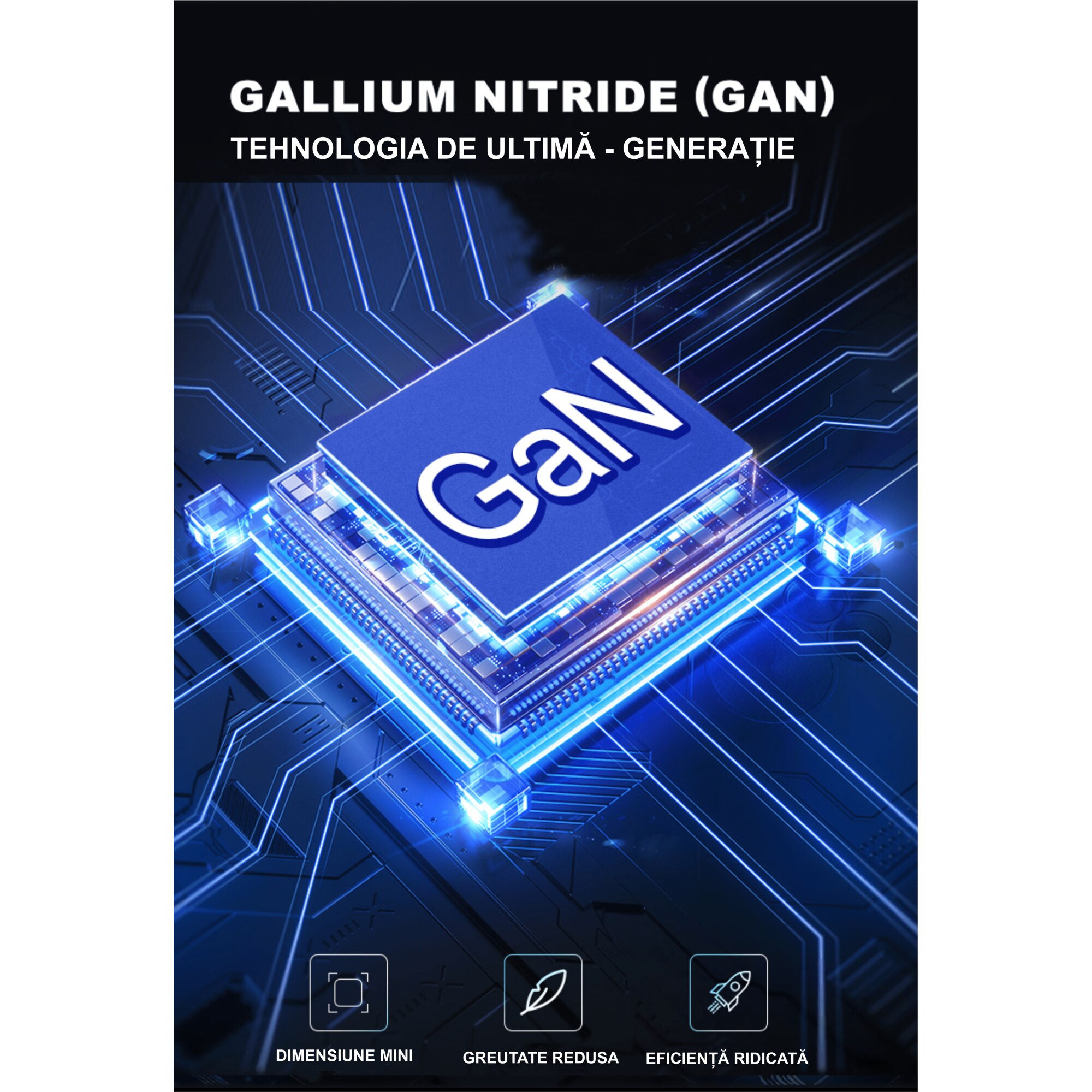 Incarcator retea GaN QuatroMini 100W, PRESTIGE CHARGE®, design compact ...