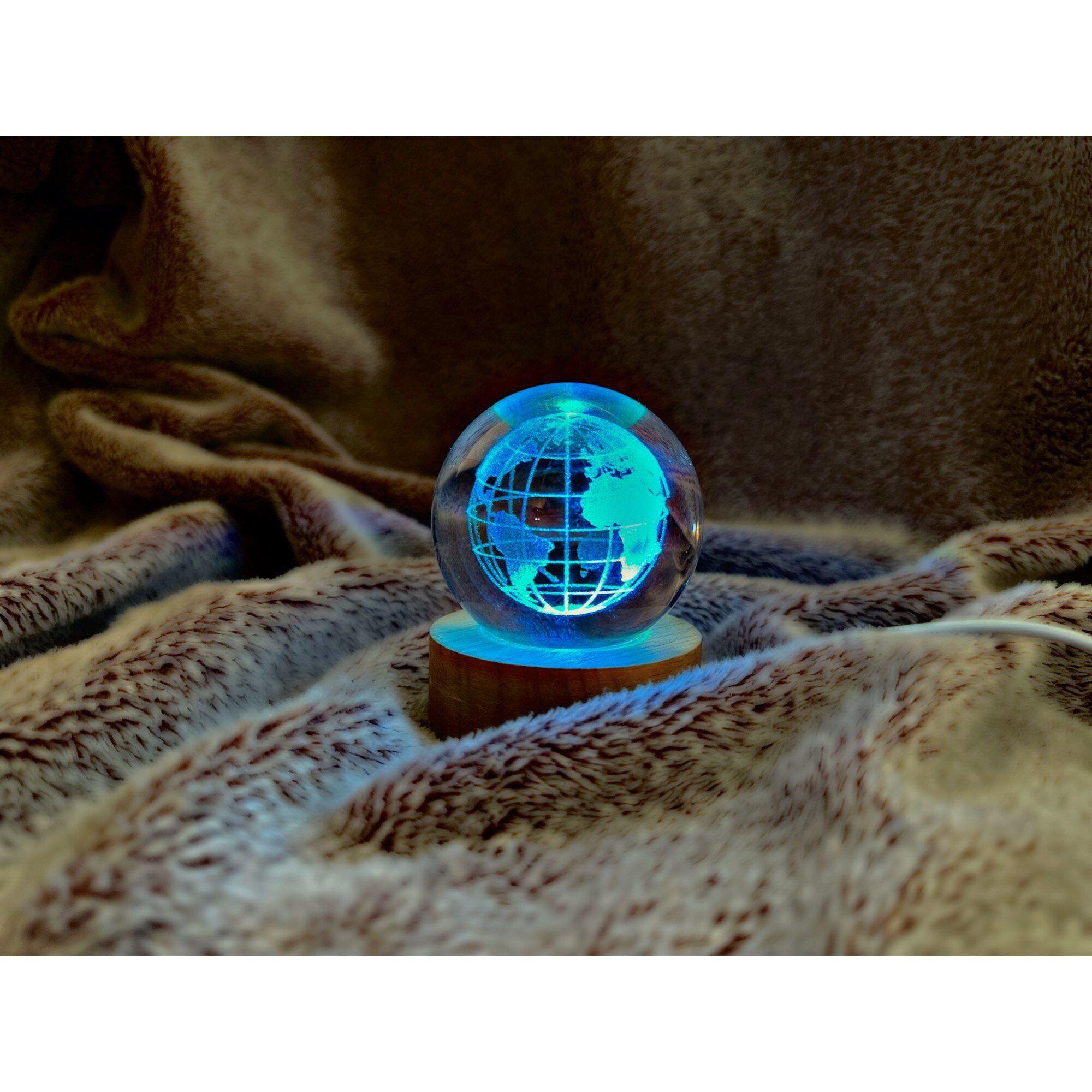 Lampa de birou, 3d Art Crystal, LED, RGB, Sistem solar ATLAS ...