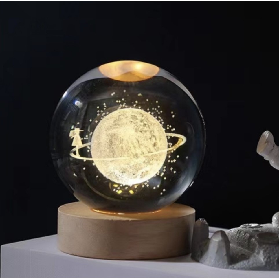 Lampa de birou, 3d Art Crystal, LED, RGB, Night sky dreaming ...