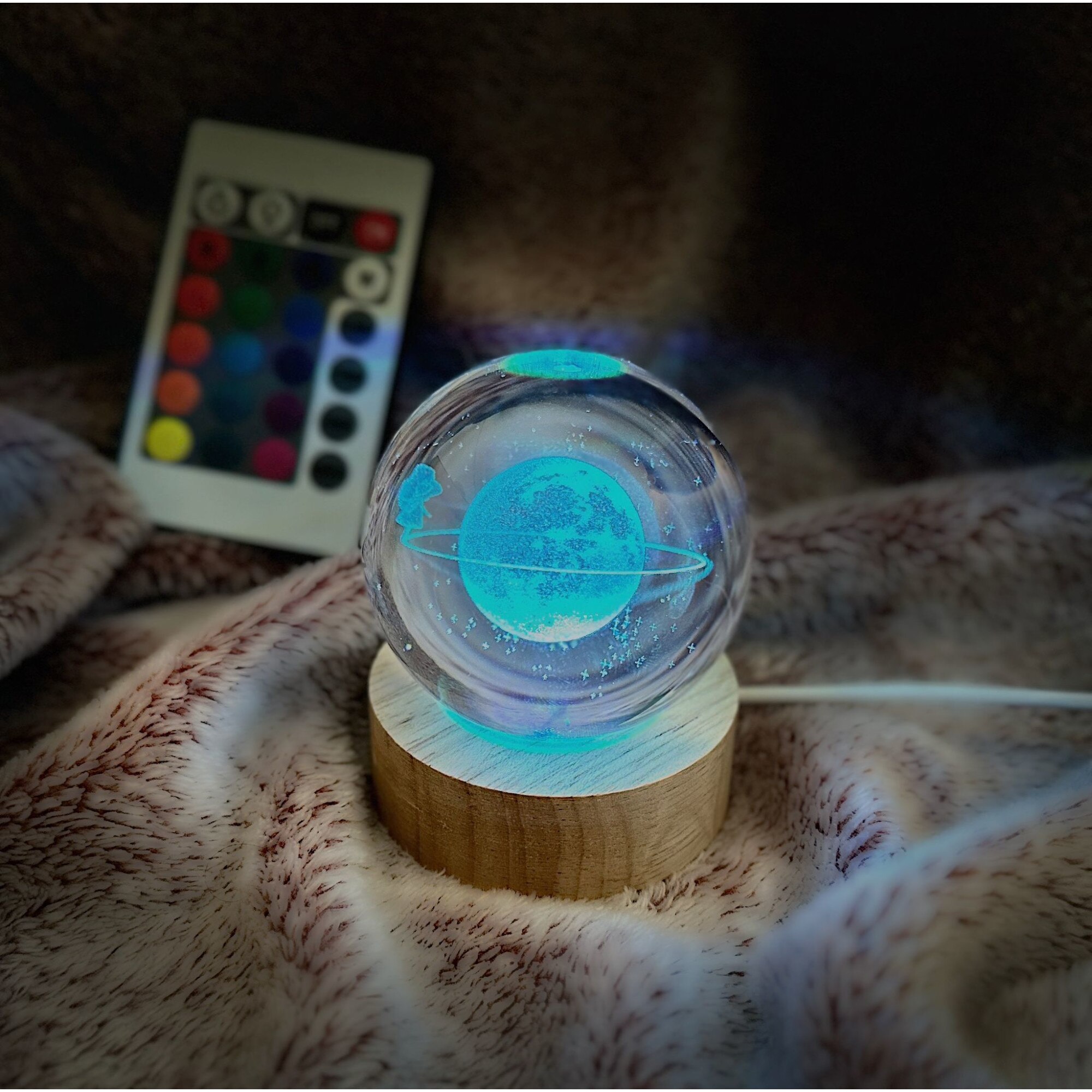 Lampa de birou, 3d Art Crystal, LED, RGB, Night sky dreaming ...