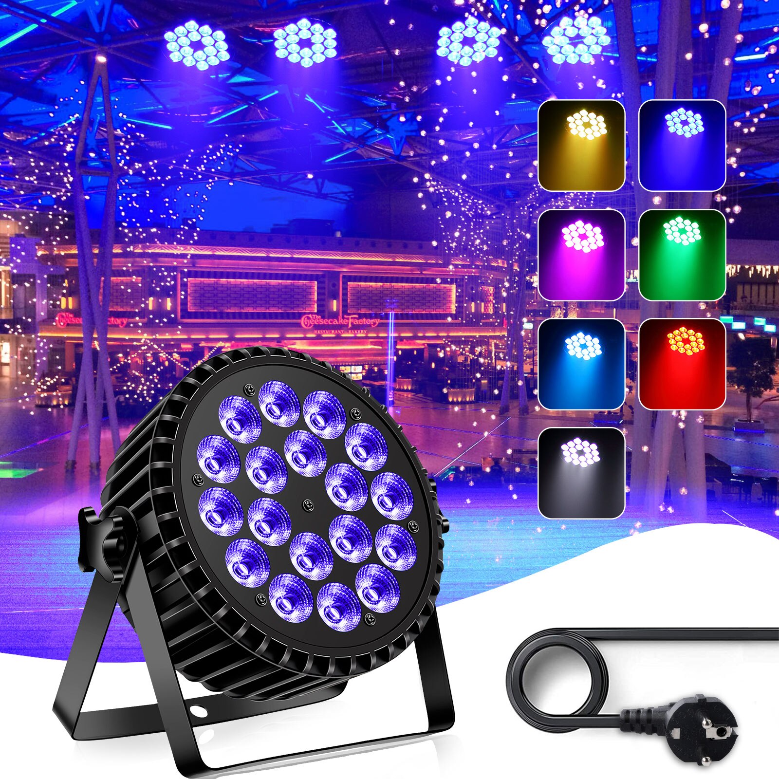 Proiector lumina LED, Aluminiu, RGBW, 200W - eMAG.ro