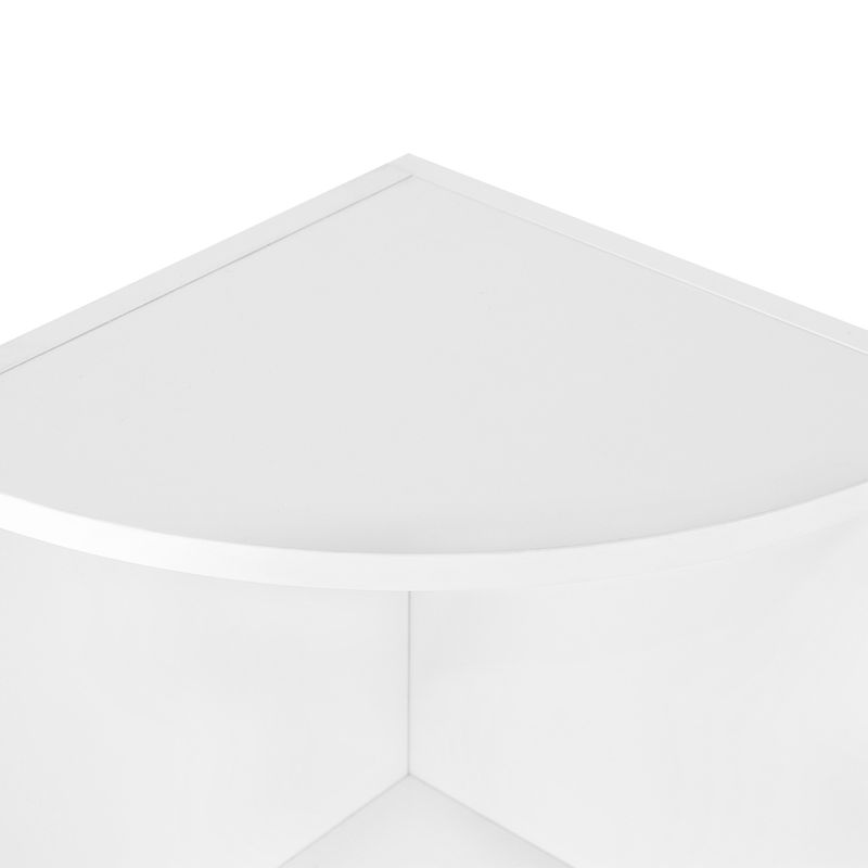 Raft colt cu 4 niveluri, lemn, alb, 30x30x129.5cm - eMAG.ro