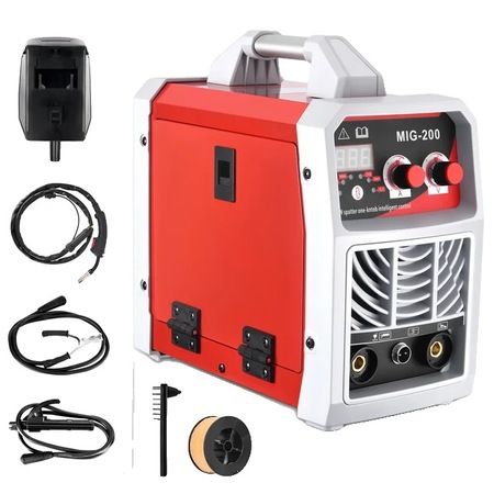 Aparat de sudura 3-in-1, ARC/MIG/TIG, control digital, rosu, 220V - eMAG.ro