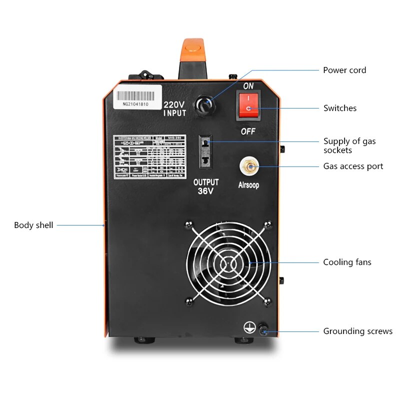 Aparat de sudura 4 in 1, Handskit, semi-automat, 20A-250A, IP21 - eMAG.ro