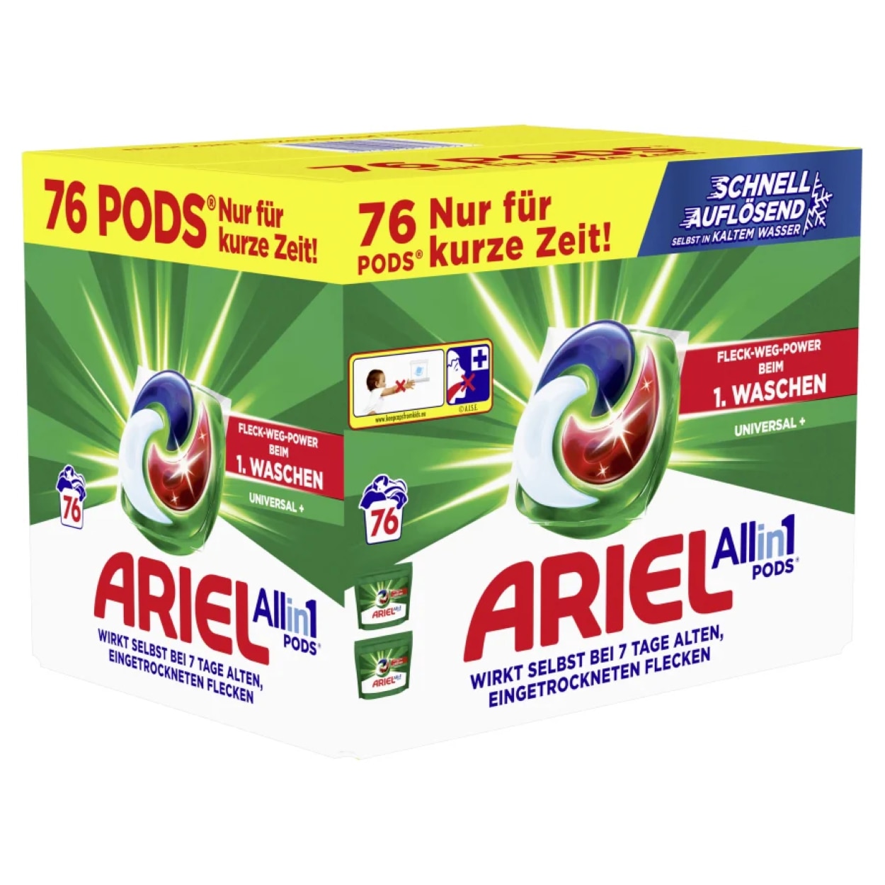 Detergent rufe Ariel, capsule universale, 76 buc. - eMAG.ro