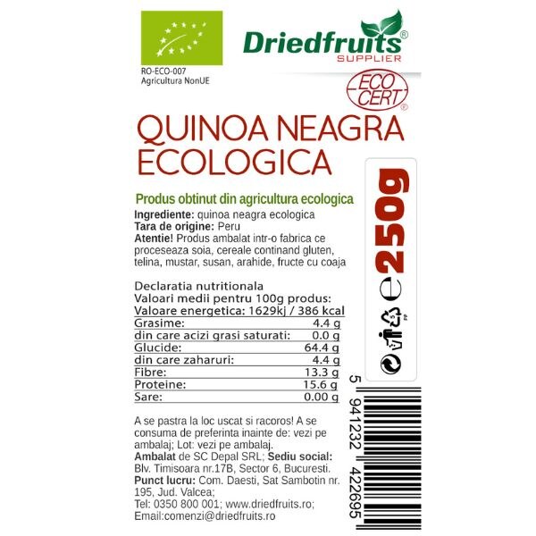 Quinoa neagra BIO - 250 g - eMAG.ro