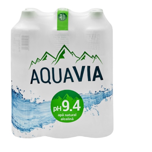 Apa Plata Alcalina,6 x 1 L, Aquavia, PH 9.4 - eMAG.ro