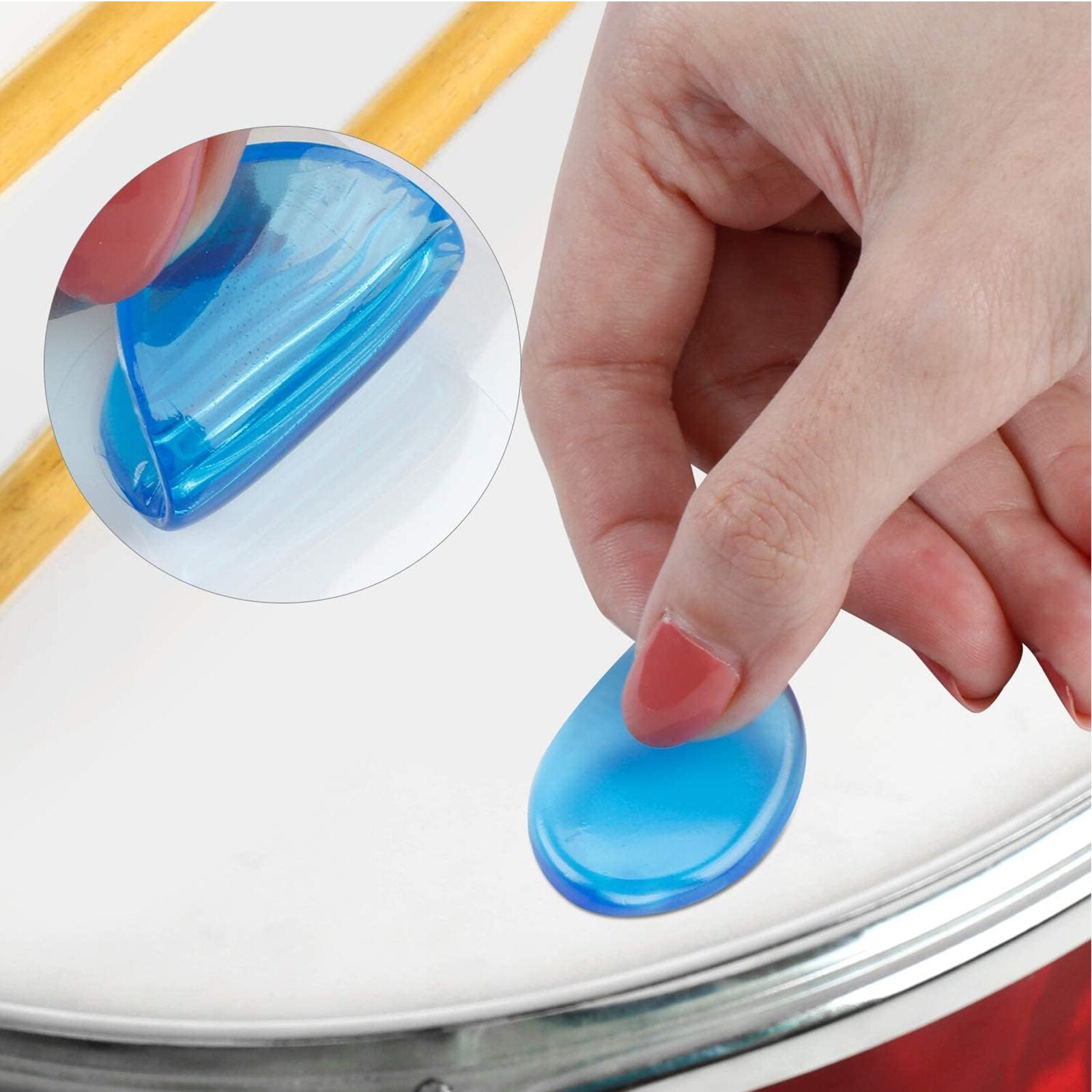 Set 5 folii amortizoare de tobe, SINBINTA, Control sunetului ...