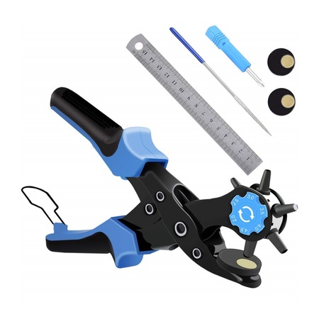 Set cleste preducea si accesorii, JENUOS®, pentru perforare curele, PVC ...