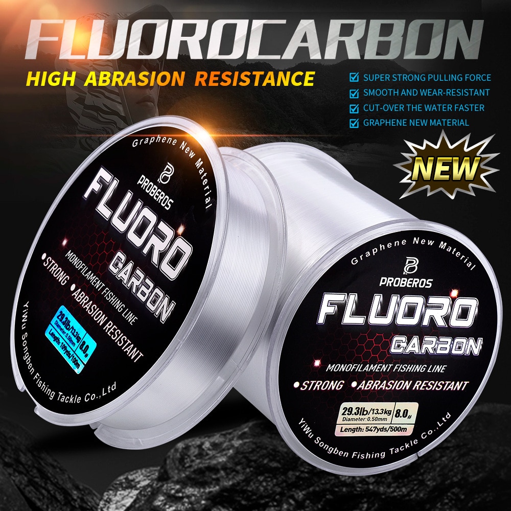 Fir monofilament fluorocarbon, JENUOS®, cu o rezistenta puternica, 0.35 ...