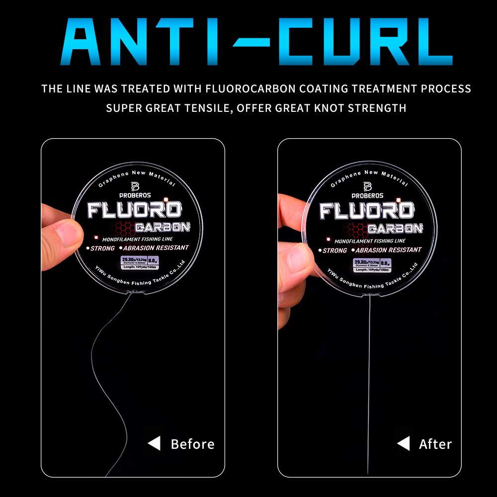 Fir monofilament fluorocarbon, JENUOS®, cu o rezistenta puternica, 0.35 ...