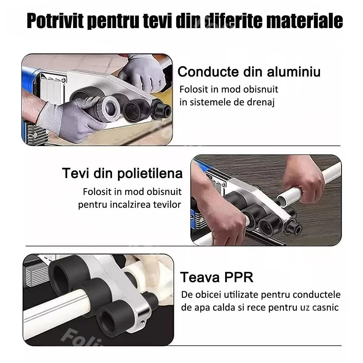 Trusa lipit tevi PPR, Folixs®, Afisaj digital, regulator temperatura 0 ...