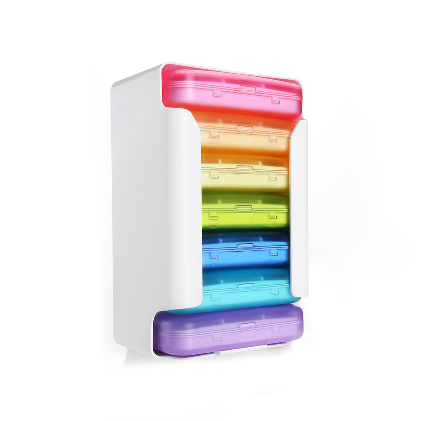 Organizator medicamente, VidFair, 42 Compartimente, Multicolor - eMAG.ro