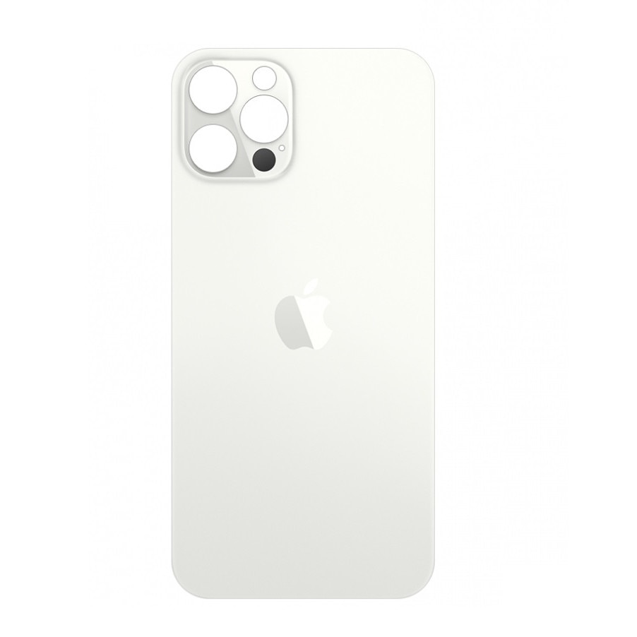 Capac spate compatibil cu Apple iPhone 12 Pro, sticla, Alb - eMAG.ro