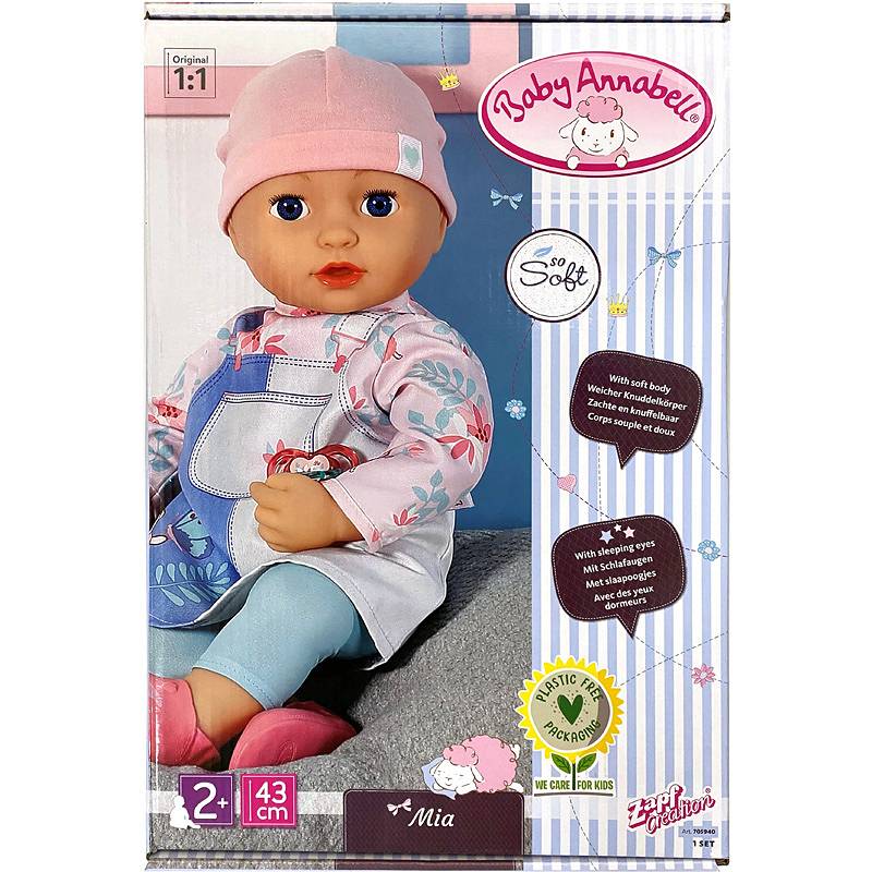 Papusa BABY born Mia 43cm, cu accesorii, multicolor - eMAG.ro